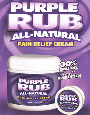 Purple Emu Purple Rub All Natural Pain Relief Cream OTC With Emu Oil 4 ...